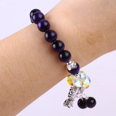 Cina Braccialetti di pietra semi-preziosa 8mm con perline braccialetti di pietra preziosa fatti a mano in vendita