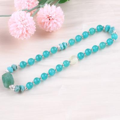 Cina Braccialetto a perline di pietra preziosa fatto a mano Occhio di gatto verde Braccialetto a pietra regolabile Rock Charms Braccialetto per festa indossare quotidianamente in vendita
