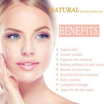 China Handheld Bule Dot Stone Crystal Jade Face Roller For Puffy Eyes for sale