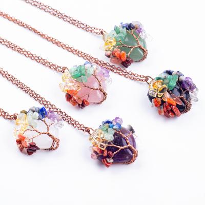 Cina Rilascio Ansia Chakra Collare di Albero Pendente 1,96*1,57 pollici/5*4cm in vendita