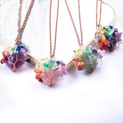Cina Rilascio Ansia Chakra Collare di Albero Pendente 1,96*1,57 pollici/5*4cm in vendita