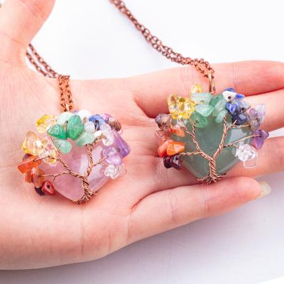 Cina Rilascio Ansia Chakra Collare di Albero Pendente 1,96*1,57 pollici/5*4cm in vendita