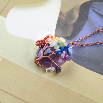 Cina Rilascio Ansia Chakra Collare di Albero Pendente 1,96*1,57 pollici/5*4cm in vendita