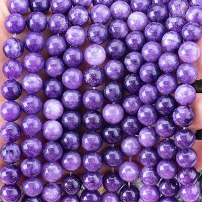 China 8mm Violet Galaxy Agate Gemstone Beads Healing Crystal Stone Beads For Jewelry Making for sale