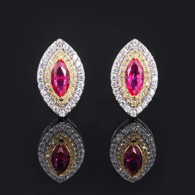 Cina Marquise Shape esclusivo artigianato orecchini Gemstone Zircon gioielli da sposa in vendita