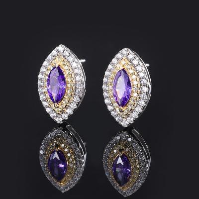 Cina Marquise Shape esclusivo artigianato orecchini Gemstone Zircon gioielli da sposa in vendita