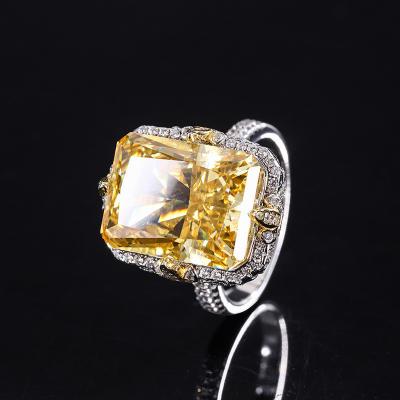 Cina Purple / Aqua Blue / Yellow Gemstone 925 Sterling Silver Zircon Anello di fidanzamento sposa in vendita