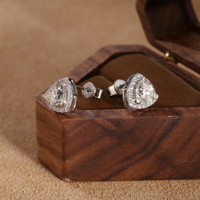 Cina Moissanite 925 Sterling Silver Stud orecchini supporto OEM ODM in vendita