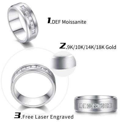 Cina Anello di fidanzamento in oro Moissanite diamante 18 carati colore personalizzato in vendita