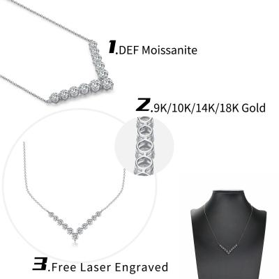 Cina 18k oro Moissanite diamante collare sorriso pendente per regali in vendita