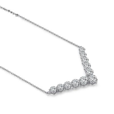 Cina 18k oro Moissanite diamante collare sorriso pendente per regali in vendita