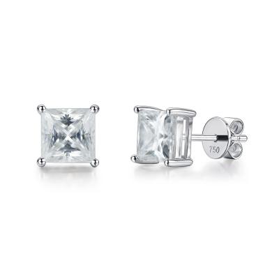 Cina Orecchini in oro di 18 carati di moissanite per compleanno in vendita