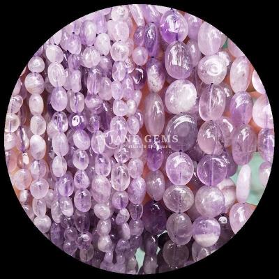 China Natural Crystal Gemstone Irregular Shape Rose Quartz / Strawberry Quartz / Amethyst / Clear Quartz Loose Bead Strands for sale