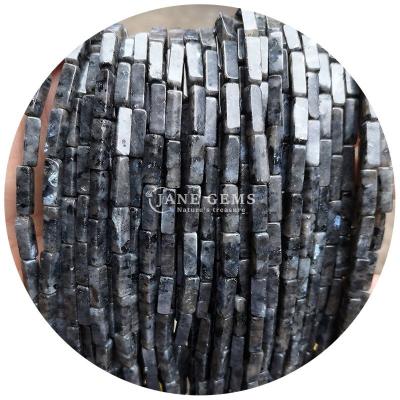 China Wholesale Genuine Loose Gemstone Beads Rectangular Cuboid Loose Stone Beads Spacers Accessories for Diy Jewelry for sale