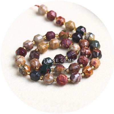 Cina Wholesale Natural Crystal Gemstone Olive Shape Beads Faceted Loose Stone Bead Accessories Rhombus Bead Spacer in vendita