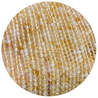 Китай Gems Bead Natural Crystal Faceted Round Shape Small Citrine Sunstone Loose Bead Strands for Bracelets продается