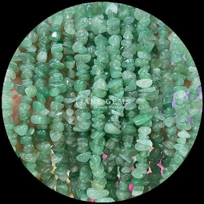 Cina Verdi Aventurine Gems Perle Cristallo Naturale Forma Irregolare Scheletro di Ghiaia Pietra Groviglio Perle Loose Filamenti Per Braccialetti in vendita