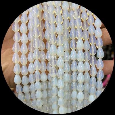 Cina Giaspo rosso opalita occhio di tigre gemma perla naturale cristallo acqua goccia forma pietra sciolte perle fili per braccialetti in vendita