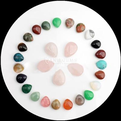 Cina Malachite Quarzo trasparente perla di gemma cristallo naturale acqua goccia forma pietra strati di perla sciolti per braccialetti in vendita