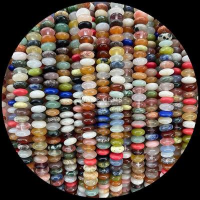 Cina Aventurine rosa Verde Aventurine Gem Bead Cristallo naturale Ufo Forma di pietra Stringhe di perline sciolte Per braccialetti in vendita