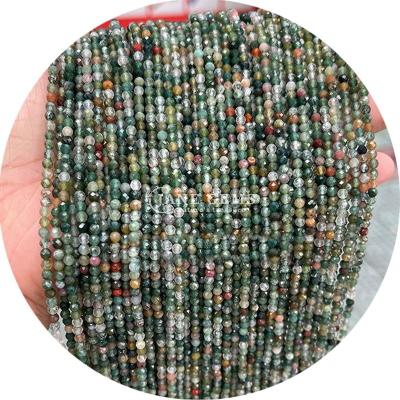 Cina Perle di pietra gemma naturale con facce energetiche cristalline a forma rotonda per la produzione di gioielli fai da te in vendita