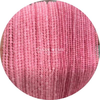 China Gemstones Round Faceted Cutting Natural Stone Beads Strand Quartz For Handmade Jewelry Making for sale