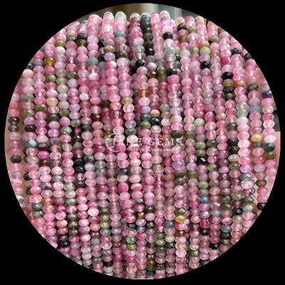 China Tourmaline Garnet Natural Gemstone Bead Faceted Abacus Shape Loose Bead Strands for Healing Energy and DIY Jewelry Ma for sale