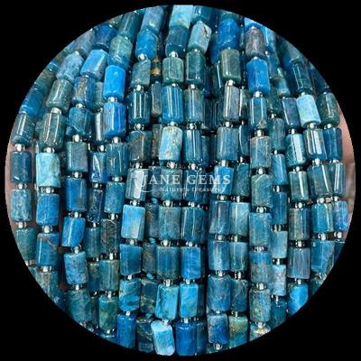 Китай Жемчужины Бусы натуральный кристалл Апатит Родонит драгоценный камень Лицевая цилиндрическая форма Свободные бусы для изготовления ювелирных изделий продается
