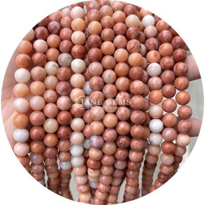 Китай Natural Loose Stone Beads Strand Gemstone Pink Aventurine Round Smooth For DIY Jewelry Making продается