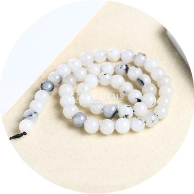 China Xinjiang Chalcedony Bead Strands Round Shape Stone for Jewelry in Amazonite Color for sale