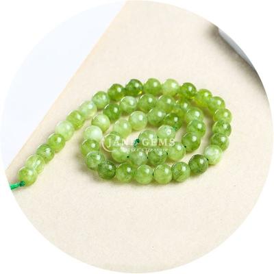 China Xinjiang Chalcedony Bead Strands Round Shape Stone for Jewelry in Amazonite Color for sale