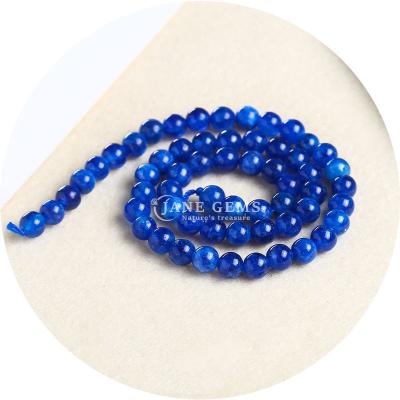 China Xinjiang Chalcedony Bead Strands Round Shape Stone for Jewelry in Amazonite Color for sale