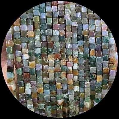 China Indian Agate Blue Dot Beads for Crystal Healing and DIY Jewelry Making Different Sizes for sale