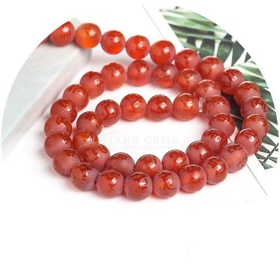 Chine Matt Agate Six-Word Mantra Perles lâches Diy bijoux accessoires Perles bouddhistes Bracelet Perles gravées Agate à vendre
