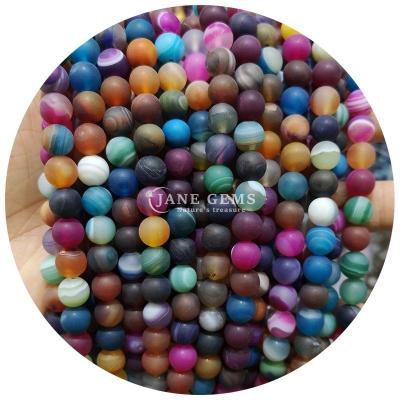Chine Perles molles en agate matte à la glace Produits semi-finis faits à la main pour les cadeaux d'anniversaire à vendre