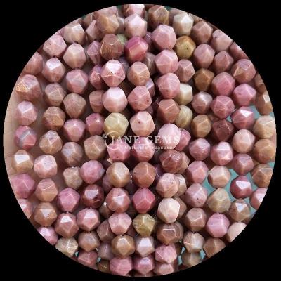 Cina Faceted Gemstone Natural Diamond Shape Rhodonite Amazonite Loose Strand Beads in vendita