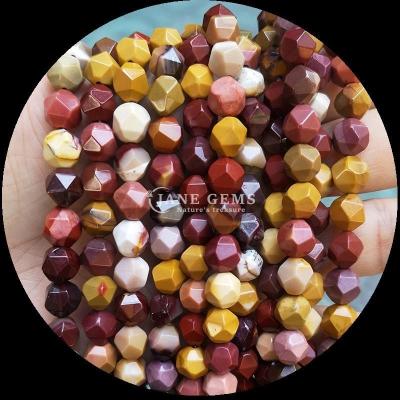 Cina Multi-color Diamond Faceted Beads and Blue Sandstone Strands for DIY Jewelry Making in vendita