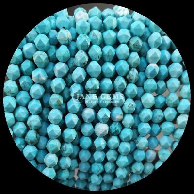 중국 Faceted Multi Color Howlite Map Stone Loose Strand Gemstone Beads for DIY Jewelry 판매용