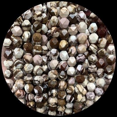 중국 Faceted Multi Color Howlite Map Stone Loose Strand Gemstone Beads for DIY Jewelry 판매용