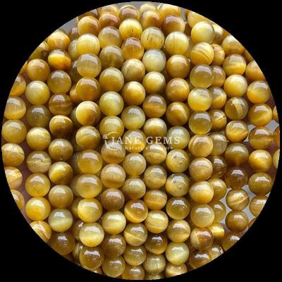 Chine Décoration de bijoux de bricolage Perles essentielles Perles ronds de 8 mm Des tigres à l'œil lâche à vendre