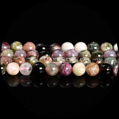 Cina Gemme di taglio rotondo perla oro arenaria muschio agata turmalina vari cristalli guarigione frammenti di perle sciolte l'ultima gioielleria fai da te Essenziale in vendita