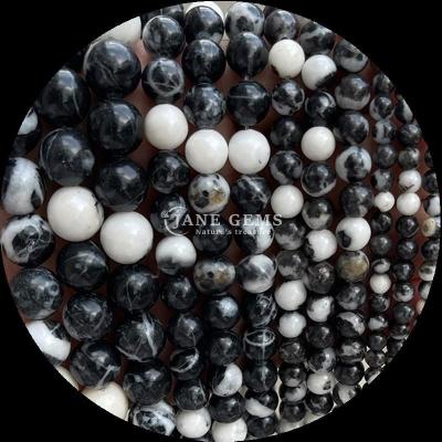 China Edelsteine Perle Runde Form 8mm Natürliche für B2B Edelsteingeber Verschiedene Kristallheilungsteine Zebra Jaspis Amazonit und mehr für DIY zu verkaufen