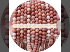 Natural Loose Stone Beads Strand Gemstone Pink Aventurine Round Smooth For DIY Jewelry Making