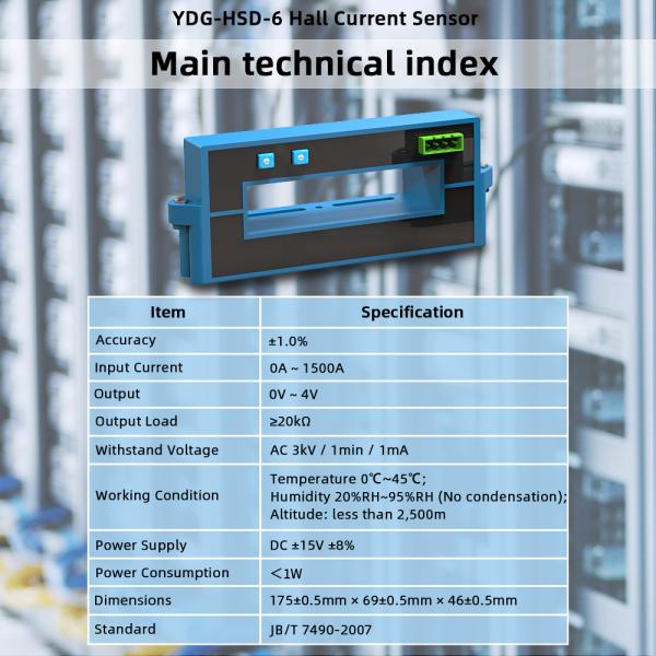 Quality Closed Loop DC Hall Effect Current Sensor 0A-1500A Overload Protection Linkage for sale