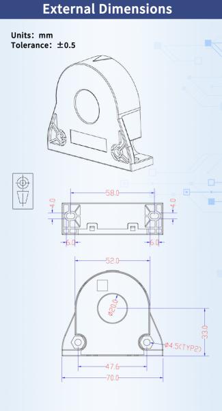 Quality Magnetic Balance Hall Effect DC Current Sensor Transducer Measurement 250A for sale