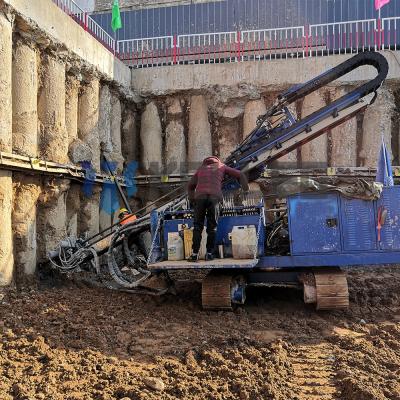 China Full Hydraulic Crawler Mobile Anchoring Drilling Rig for Self Drilling Anchor Bars for sale