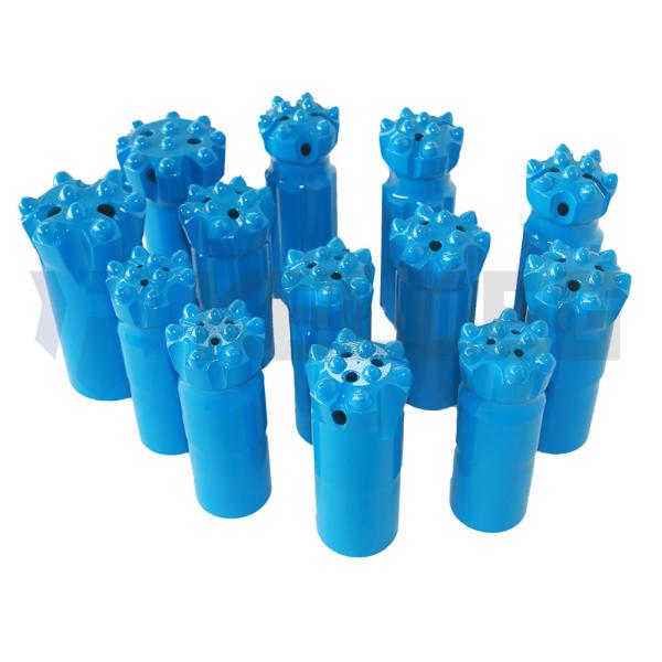 Quality Top Hammer Rock Drill Bits R25 / R28 / R32 Tungsten Carbide Thread Button Bit for sale