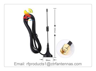 China C&T RF Antennas External Omnidirectional Magnetic Antenna 900M High Gain Sucker Whip Antenna with 3M RG174 Cable for sale