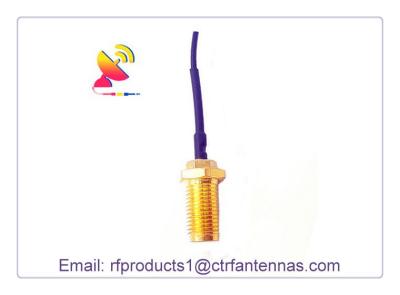 China C&T RF Antennas SMA Bulkhead Female connector RF coaxial cable assembly with RG174 Cable For Antenna Extender for sale