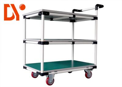 China Turn Over Colorful Pipe Metal Work Cart Anti Static With Steel Plate Extrusion for sale
